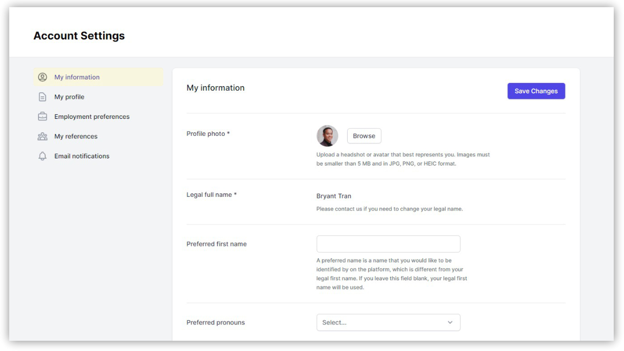 Update Your Information in AccountMakers via Account Settings