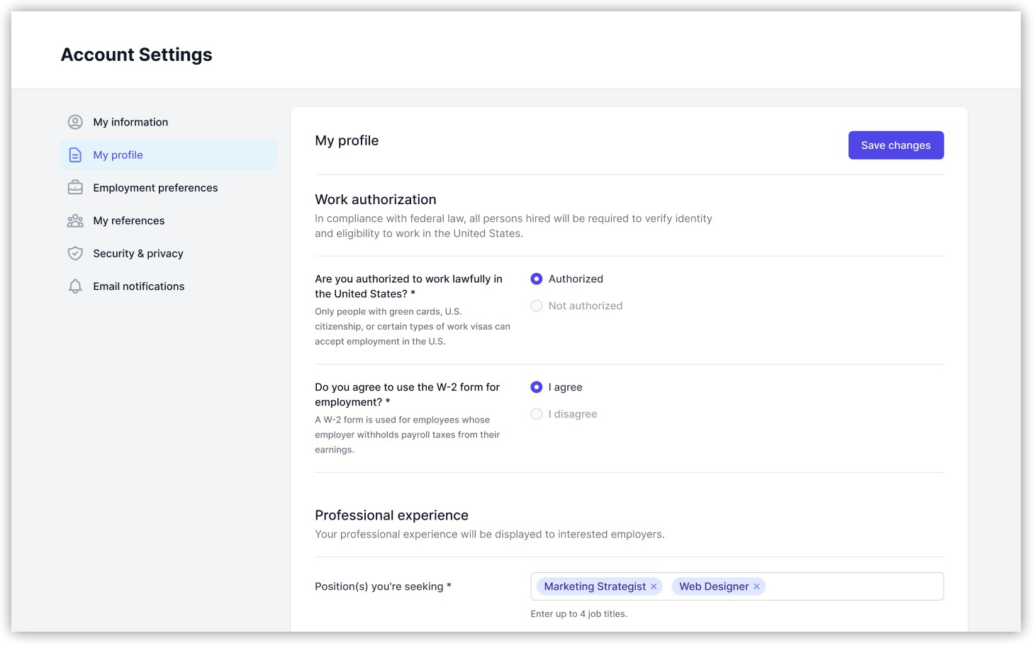 Update Your Talent Profile For Employers To View